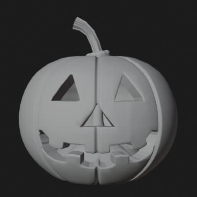Halloween Jack-O’-Lantern Pumpkin 3D Model by 3drealism