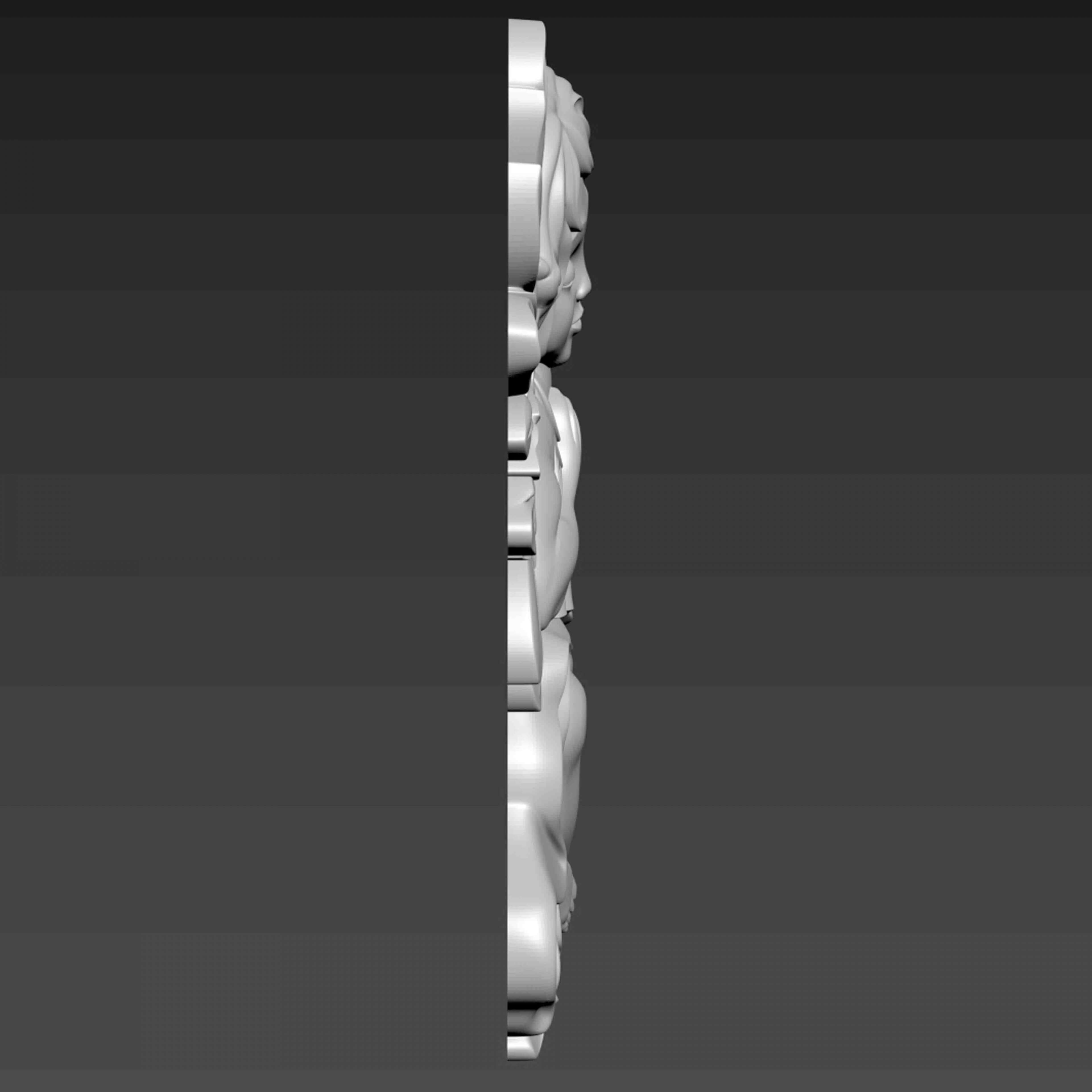 Angel Bas-Relief 3D Model by 3DRelief