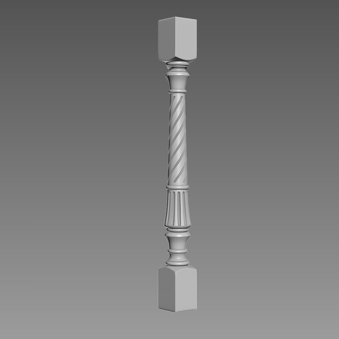 Baluster for CNC - Free 3D Model by 3DRelief