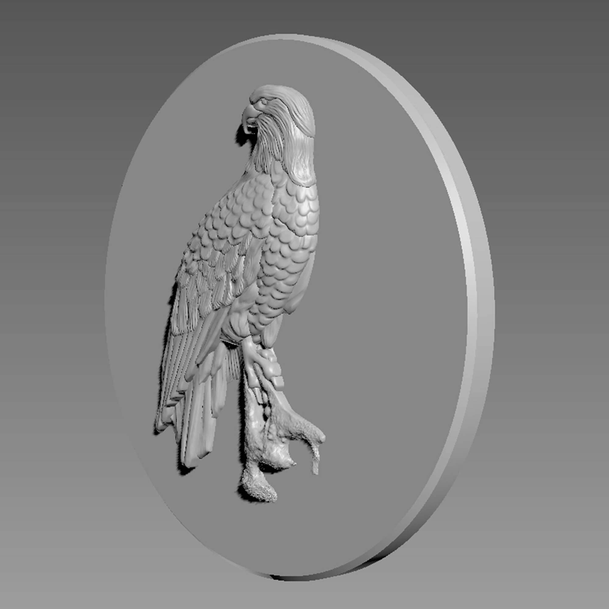 Eagle Bas-Relief 3D Model by 3DRelief