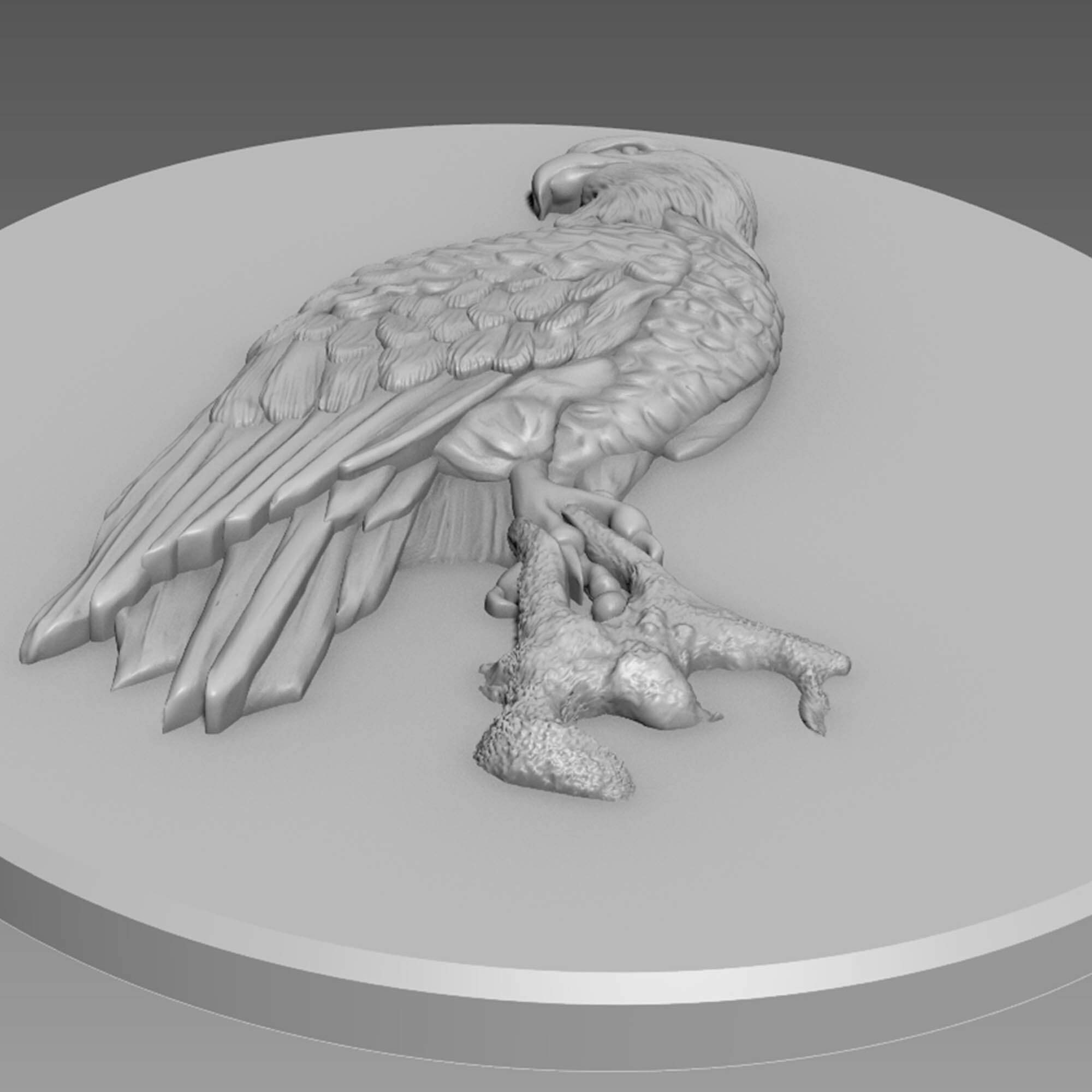 Eagle Bas-Relief 3D Model by 3DRelief
