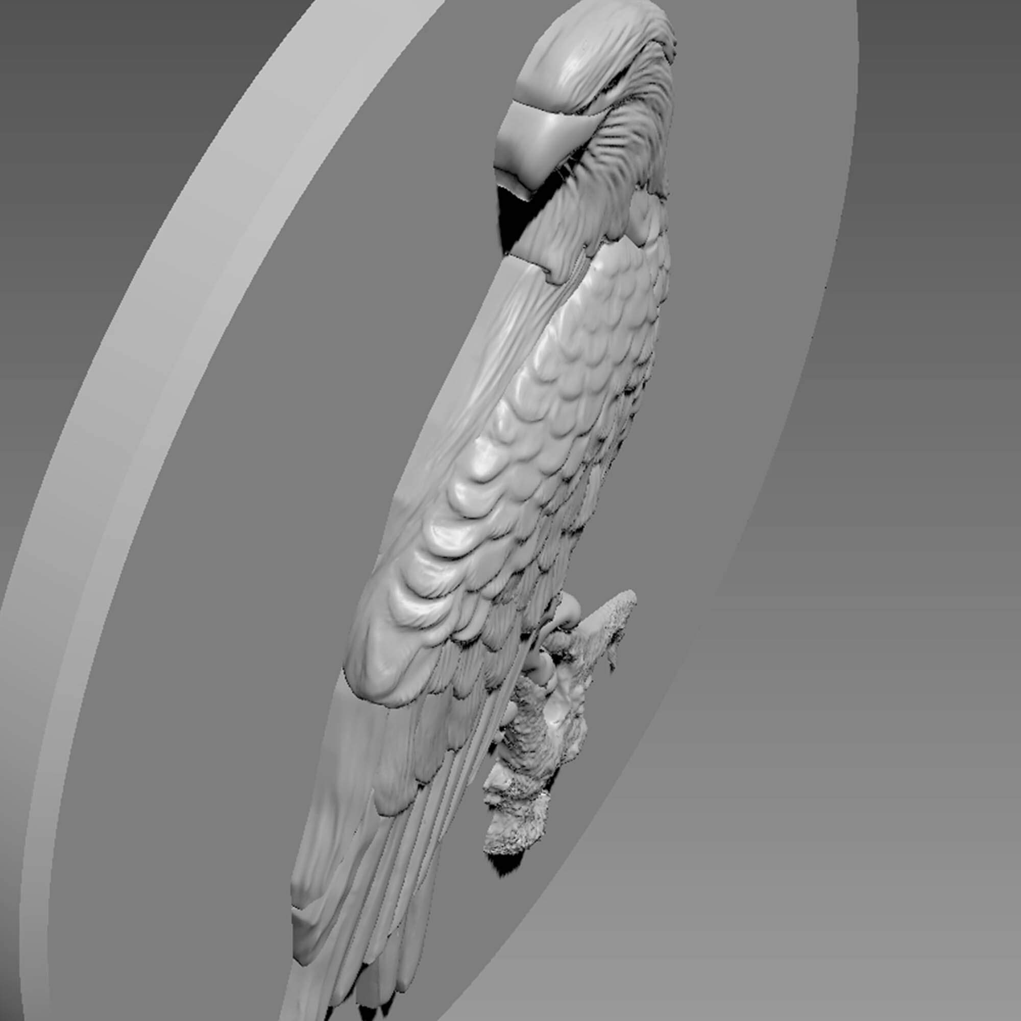 Eagle Bas-Relief 3D Model by 3DRelief
