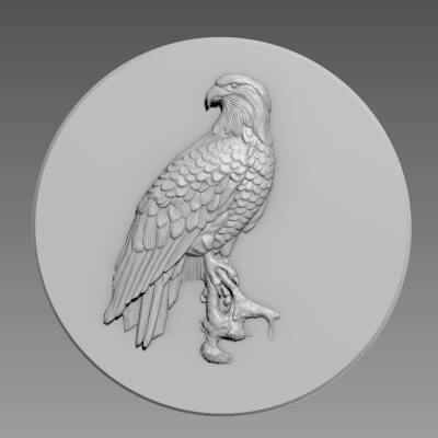 Eagle Bas-Relief 3D Model by 3DRelief