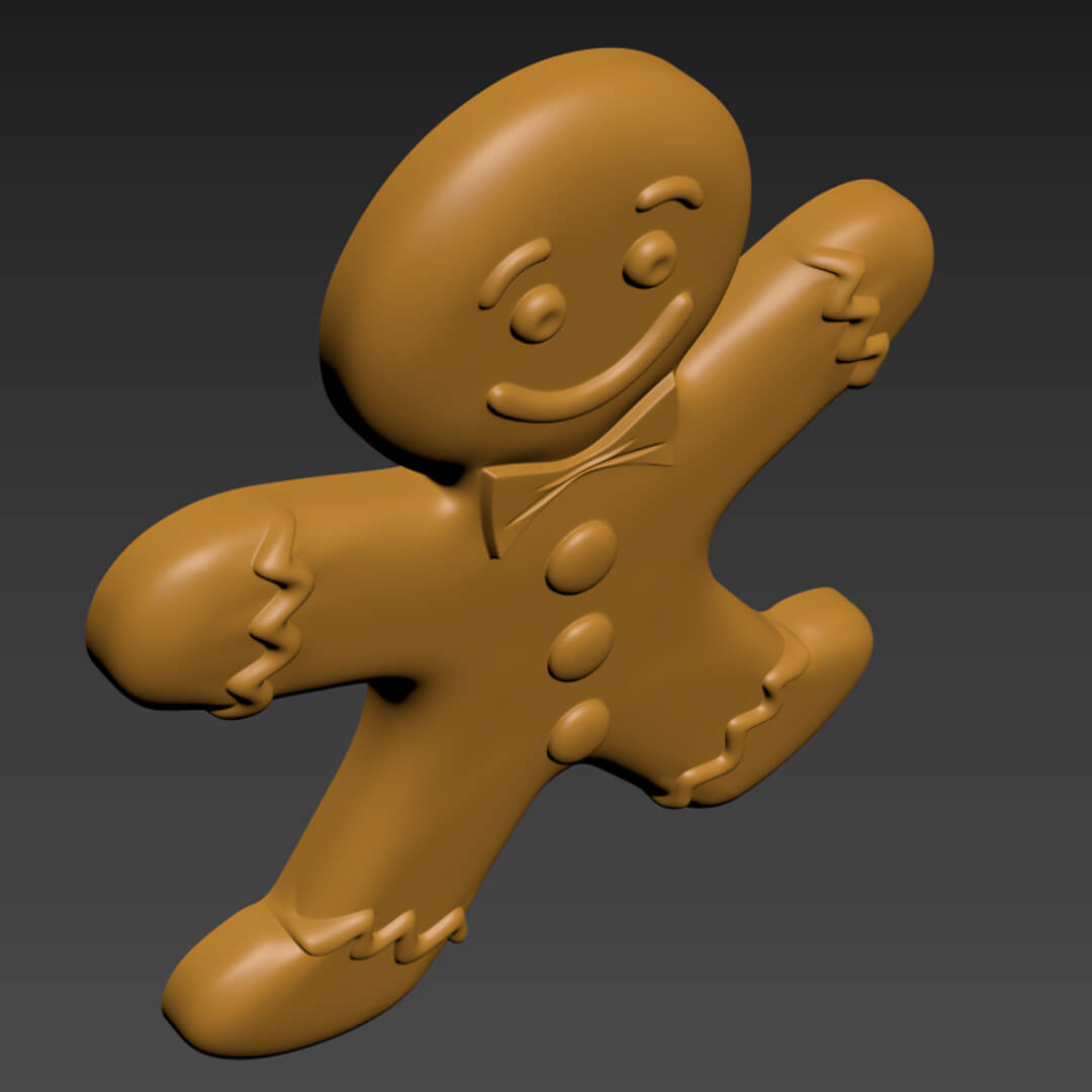 Gingerbread Man - 3D Print Model by 3DRelief