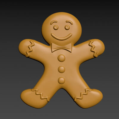 Gingerbread Man - 3D Model by 3DRelief