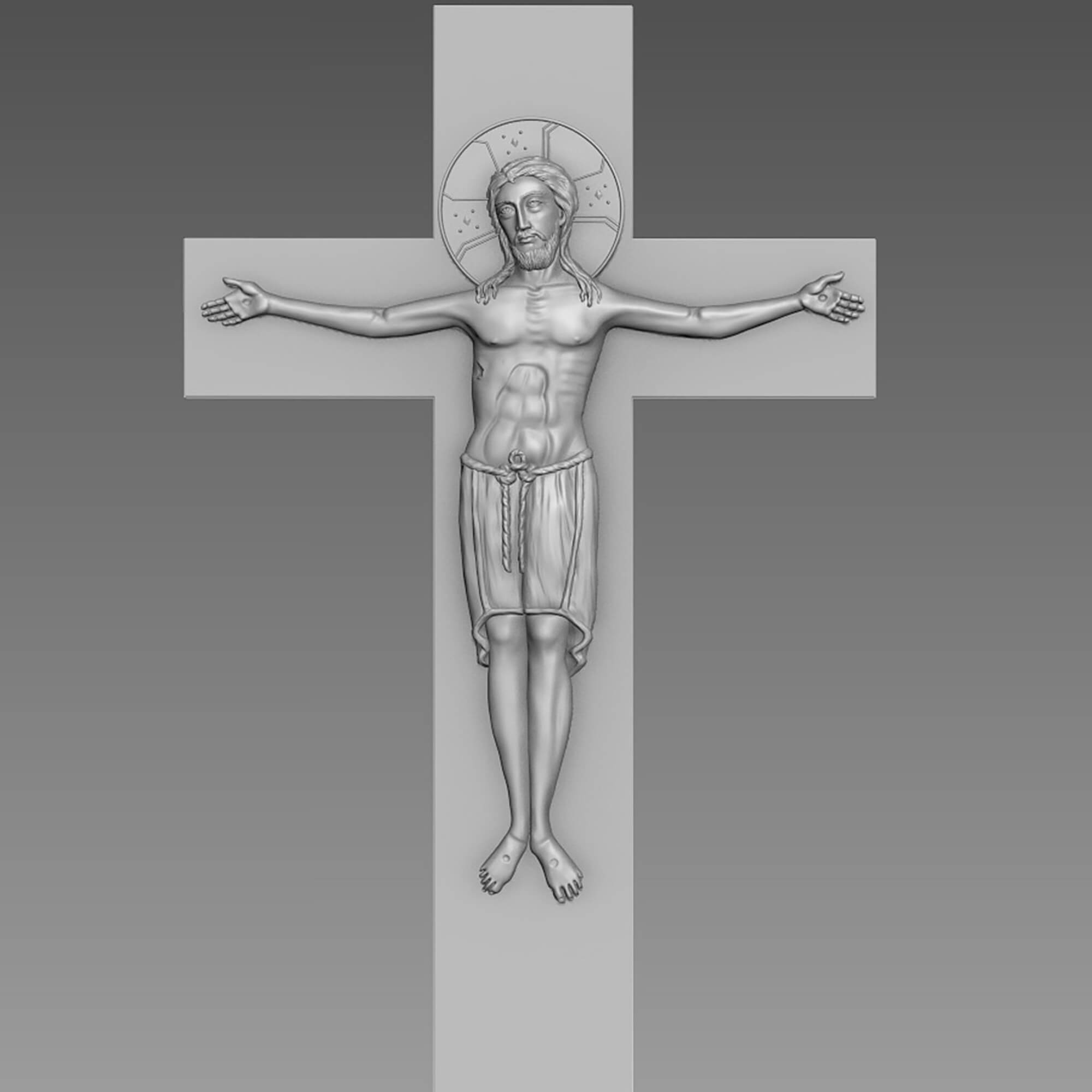 Jesus Crucifix Relief - 3D Model by 3DRelief