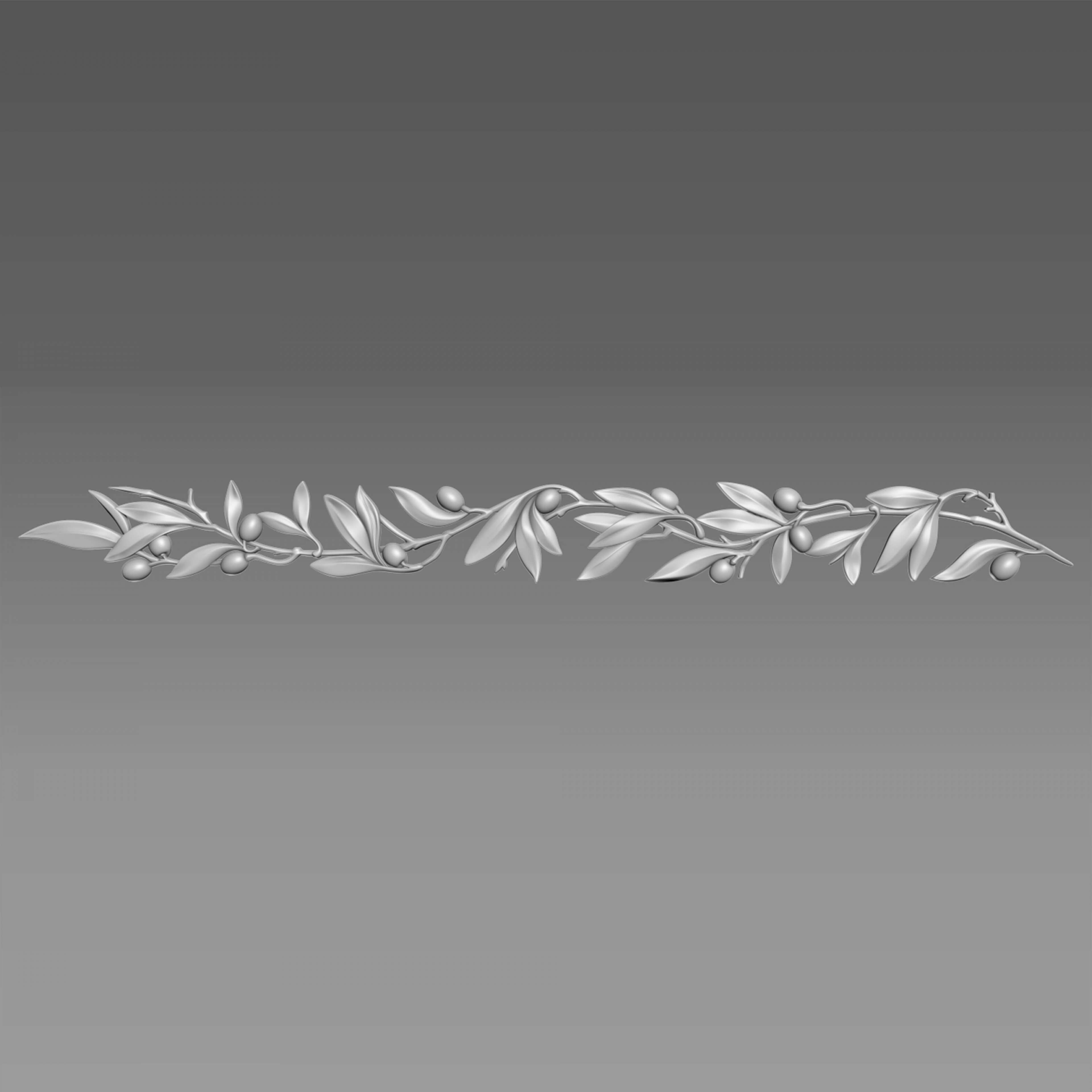 Olive Branch - 3D Model by 3DRelief