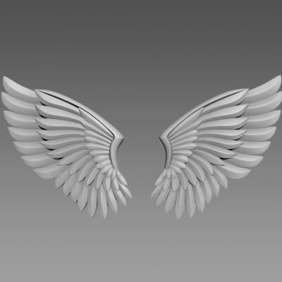 Wings Relief - 3D Model by 3DRelief