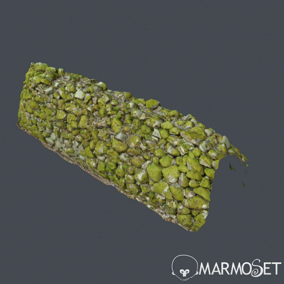 Natural Stone Wall (Scan D) - 3D Model by 3drille