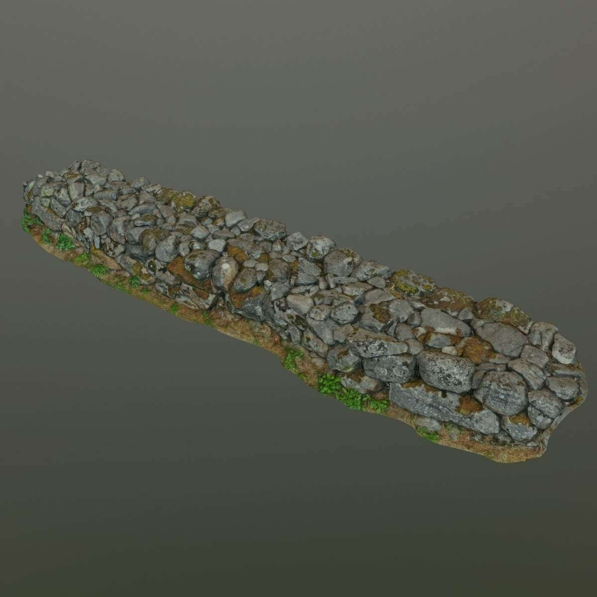 Natural Stone Wall (Scan F) - 3D Model by 3drille