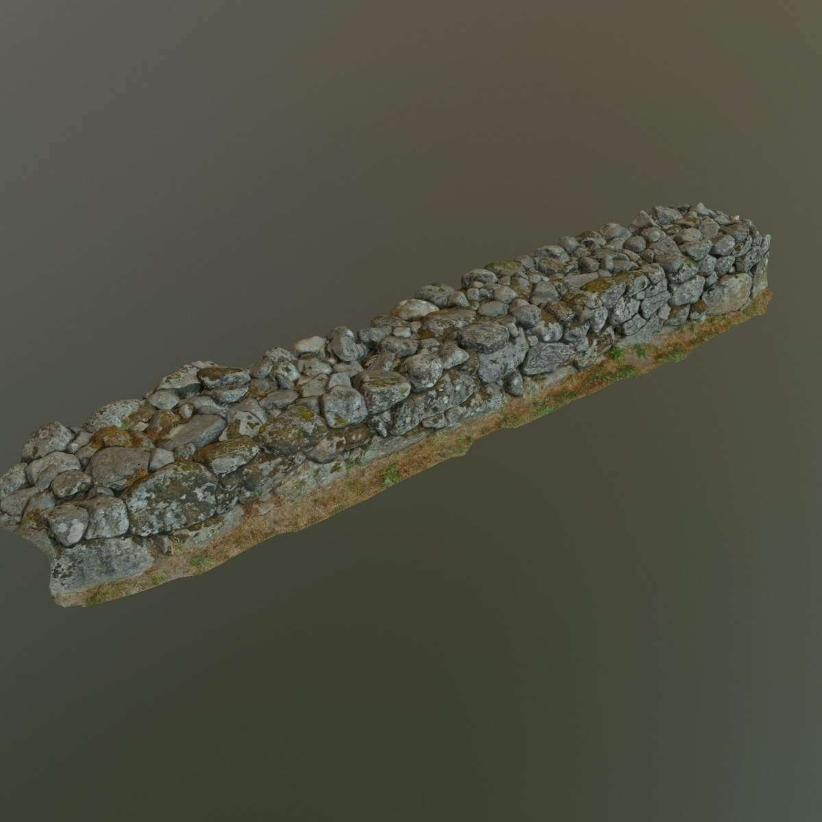 Natural Stone Wall (Scan F) - 3D Model by 3drille