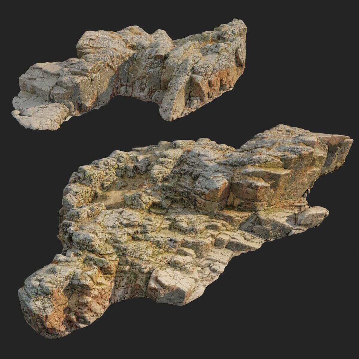 Rock Cliff (Scan X) - 3D Model by 3drille