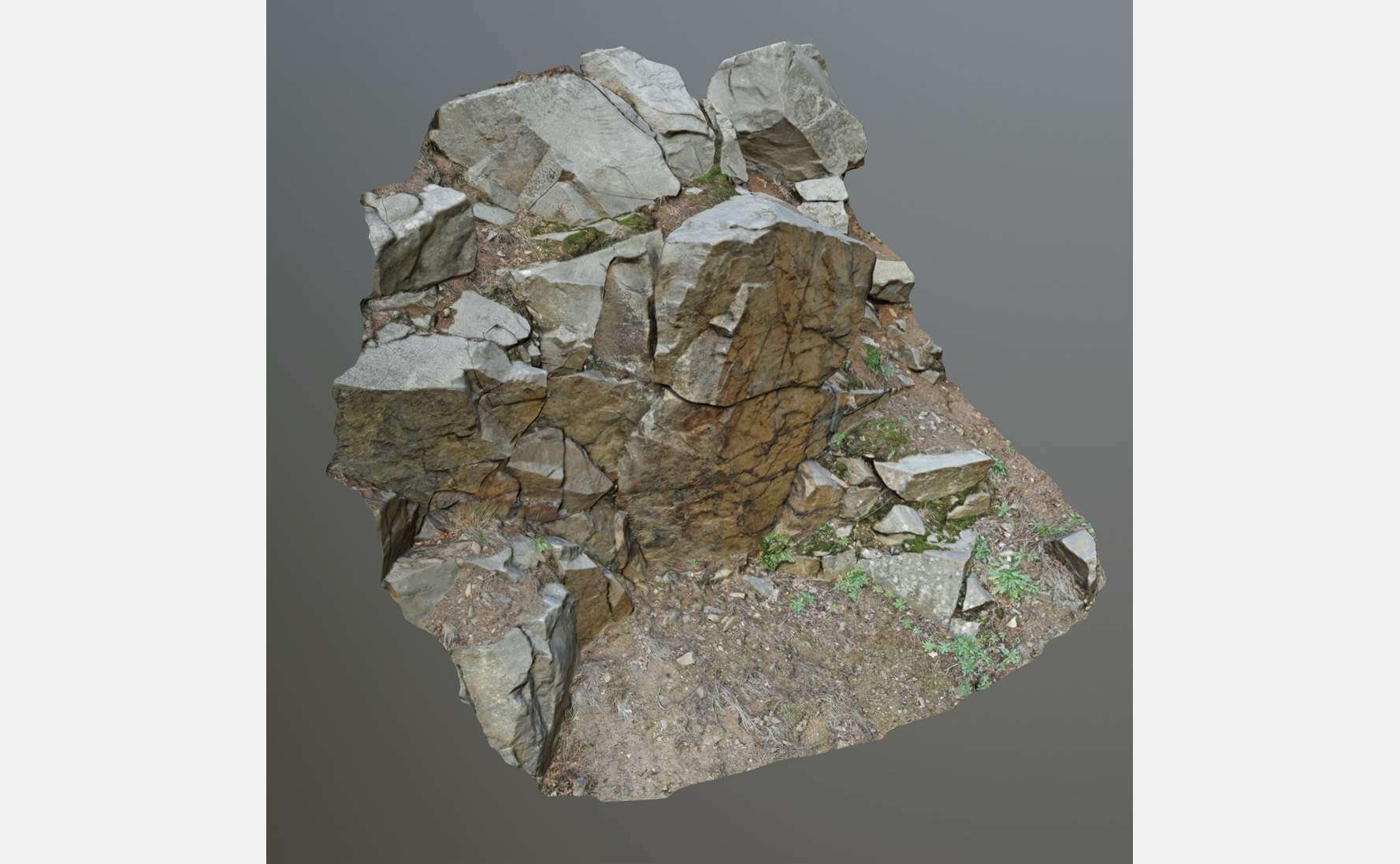 Cliff Face (Scan H) - 3D Model by 3drille