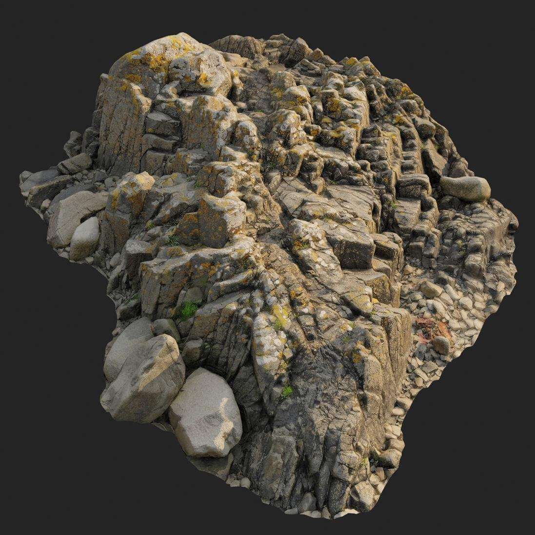 Rock Cliff (Scan R2) - 3D Model by 3drille
