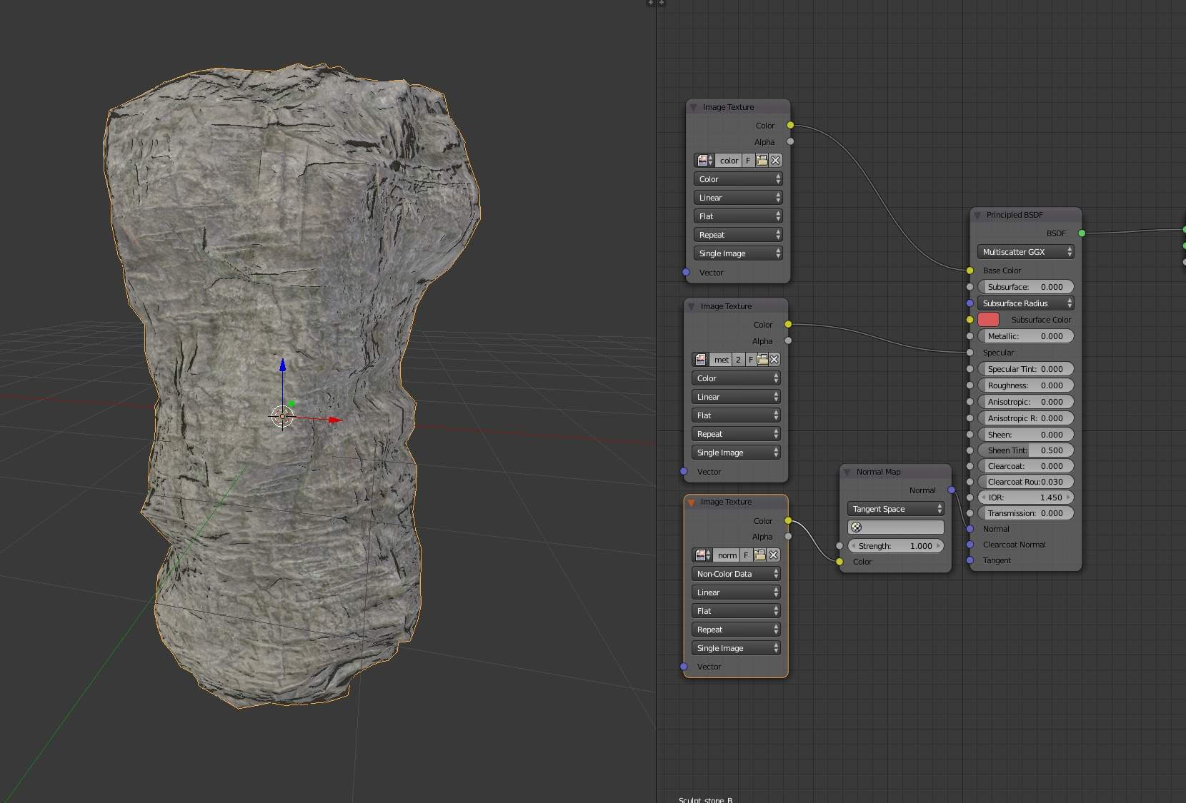 Sculpt Stone B - 3D Model by 3drille