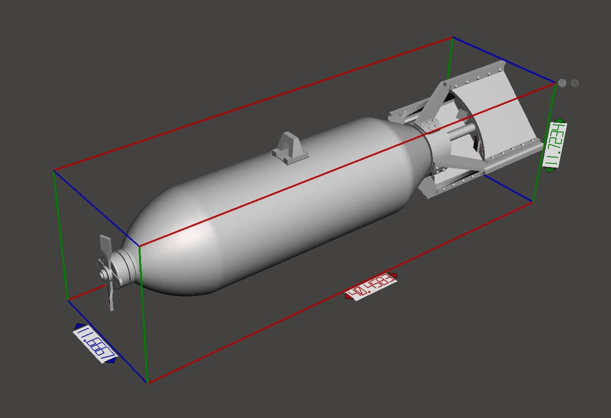 US Bomb AN-M30A1 100lb, AN-M64A1 500lb, AN-M65A1 1000lb (1/24) 3D Model ...