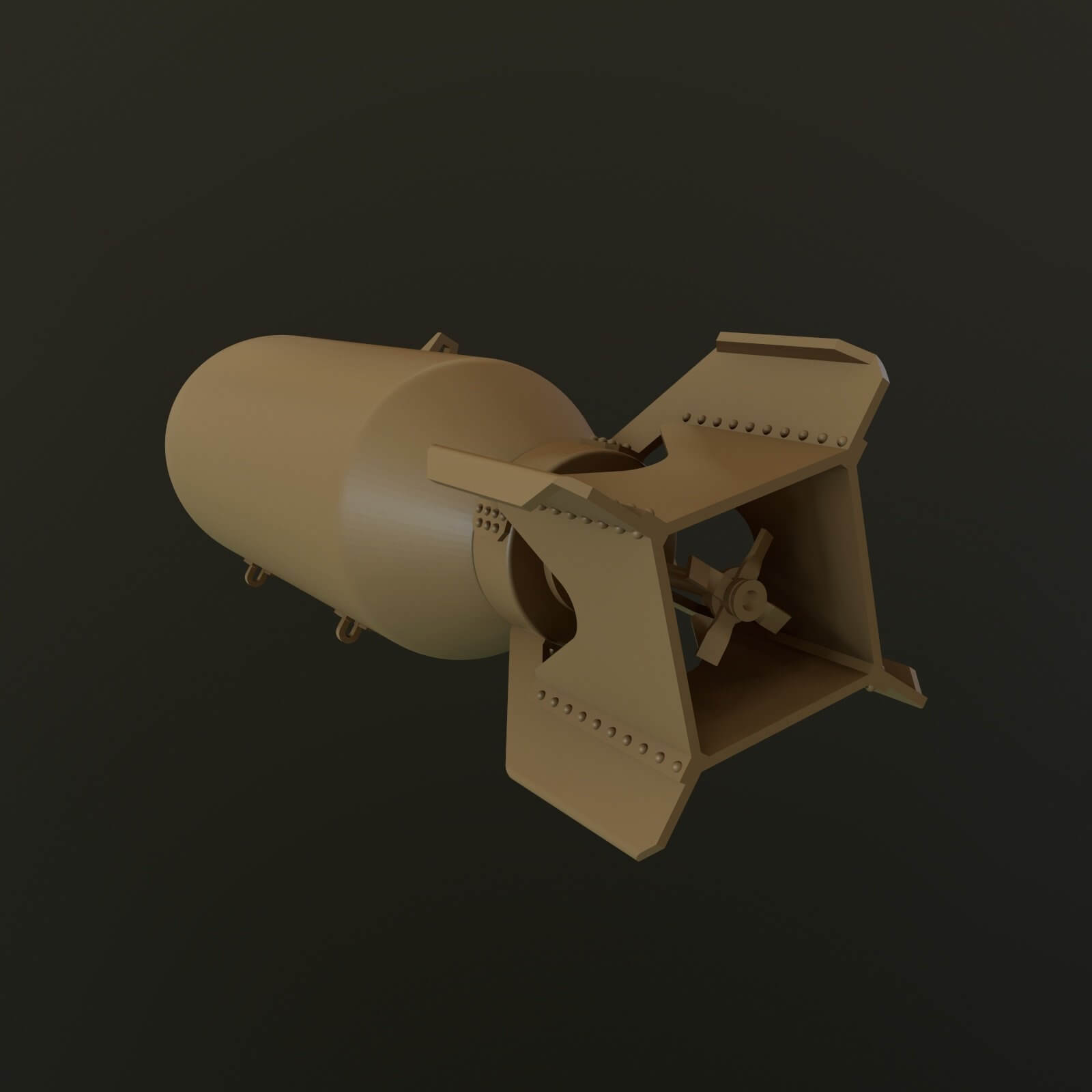 US Bomb AN-M30A1 100lb, AN-M64A1 500lb, AN-M65A1 1000lb (1/24) 3D Model ...