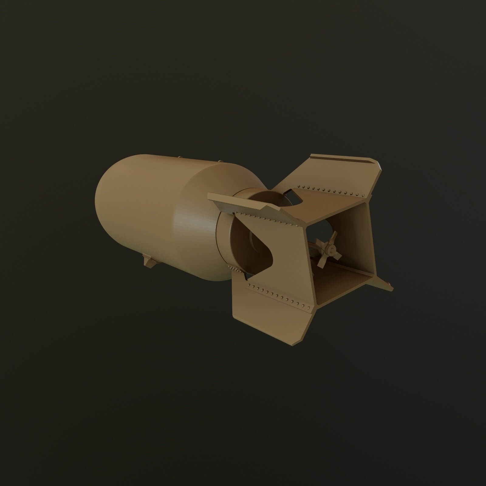 US Bomb AN-M30A1 100lb, AN-M64A1 500lb, AN-M65A1 1000lb (1/24) 3D Model ...