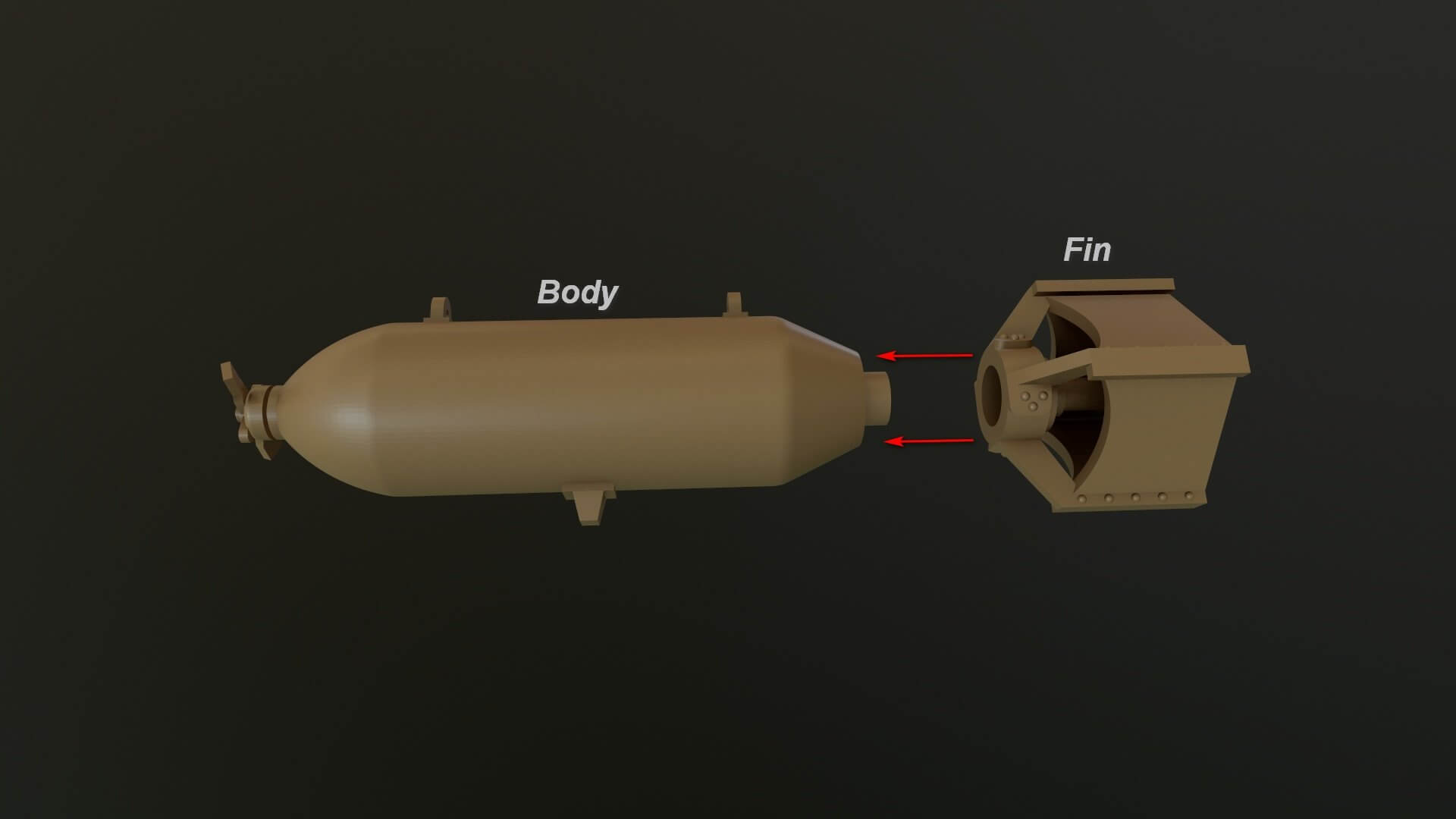 US Bomb AN-M30A1 100lb, AN-M64A1 500lb, AN-M65A1 1000lb (1/48) 3D Model ...