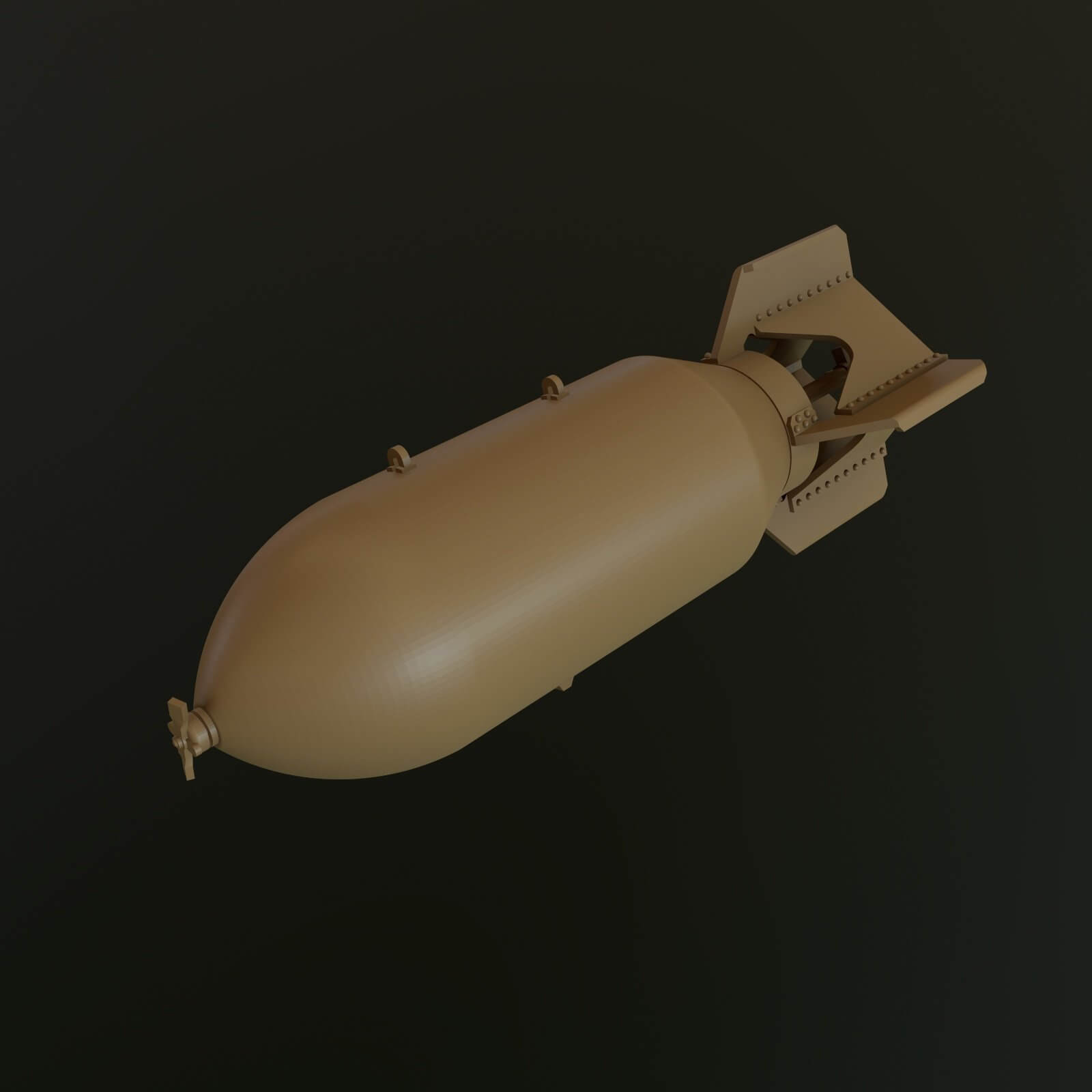 US Bomb AN-M30A1 100lb, AN-M64A1 500lb, AN-M65A1 1000lb (1/48) 3D Model ...