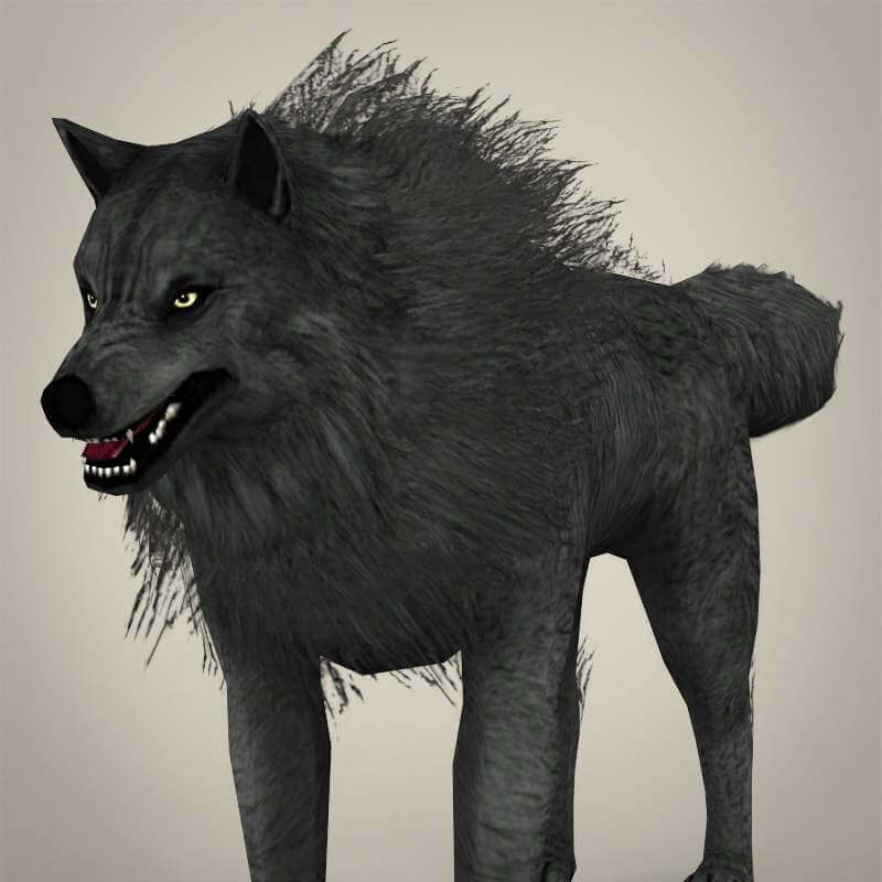 Black Wolf - 3D Model by 3dseller