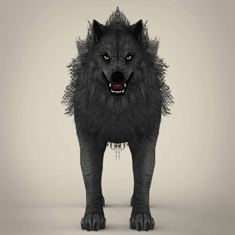 Black Wolf - 3D Model by 3dseller