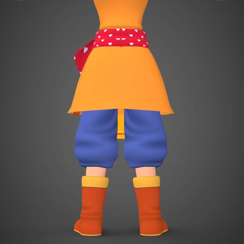 Cartoon Girl Babli - 3D Model by 3dseller