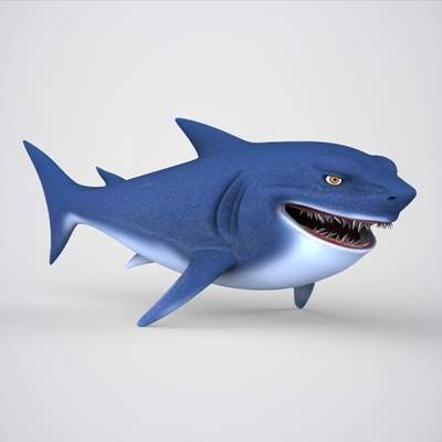 Cartoon Shark - 3D Model by 3dseller