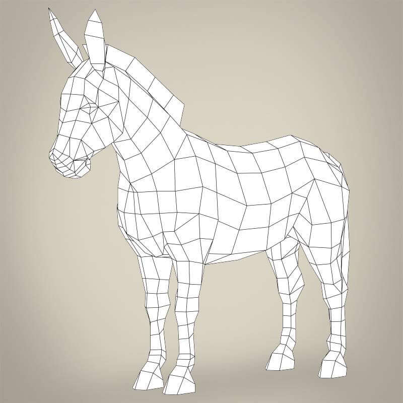 Donkey - 3D Model by 3dseller