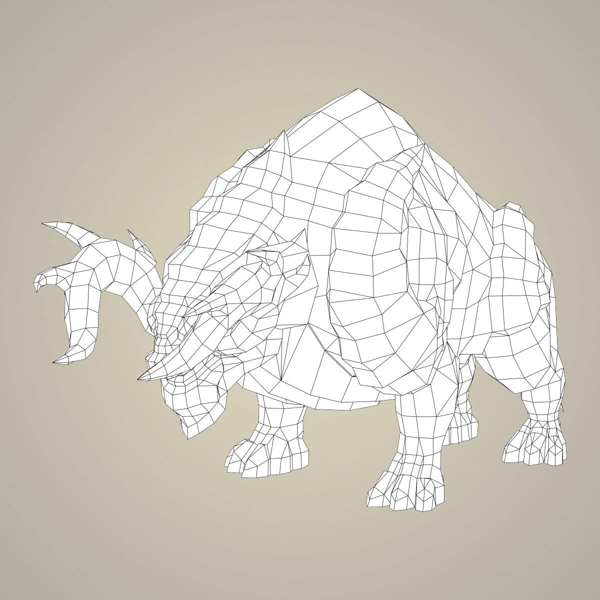 Fantasy Bull - 3D Model by 3dseller