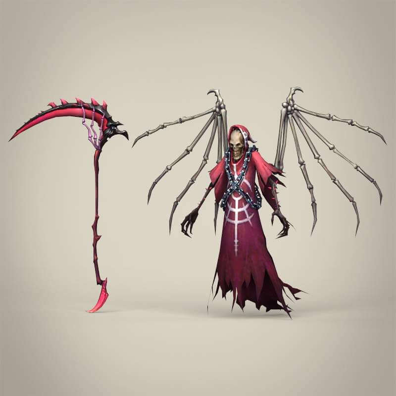 Fantasy Death Skeleton - 3D Model by 3dseller