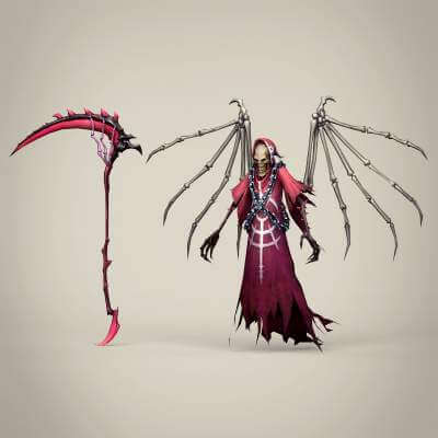 Fantasy Death Skeleton - 3D Model by 3dseller