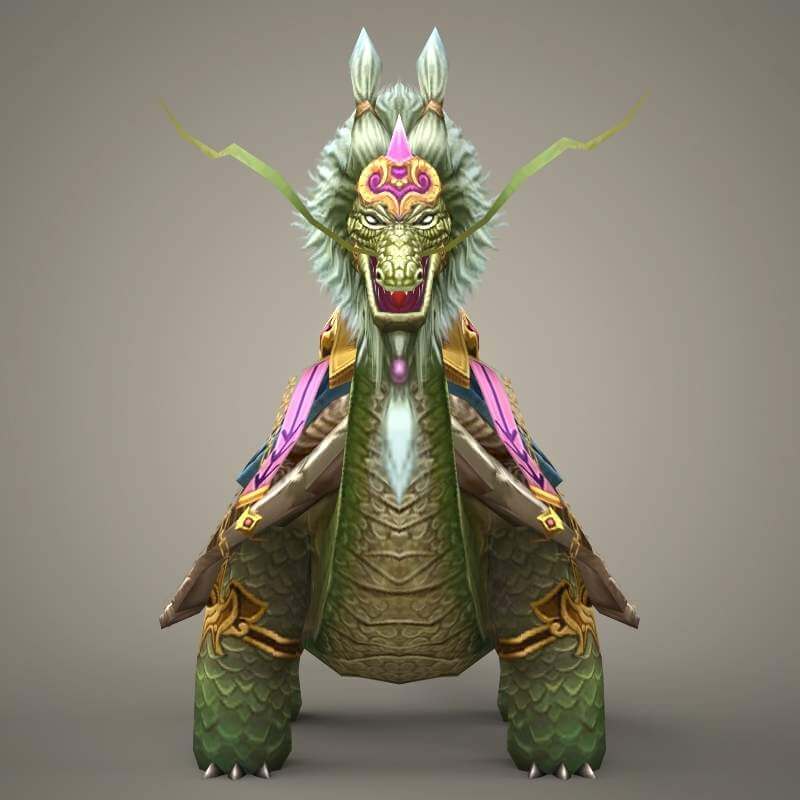 Fantasy Dragon with Saddle - 3D Model by 3dseller