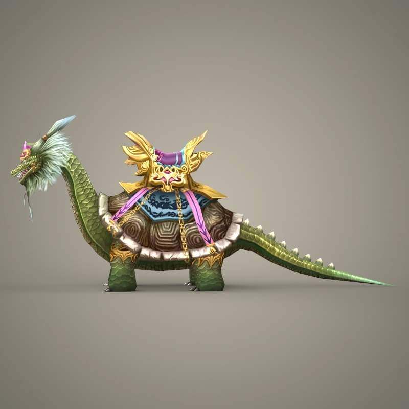 Fantasy Dragon with Saddle - 3D Model by 3dseller