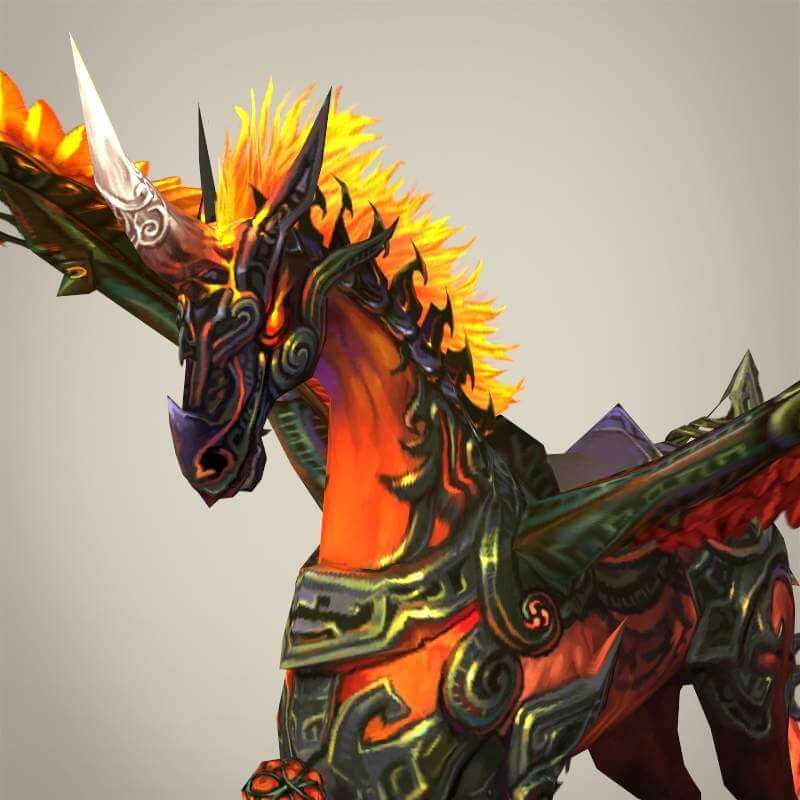 Fantasy Flying Knight Horse - 3D Model by 3dseller