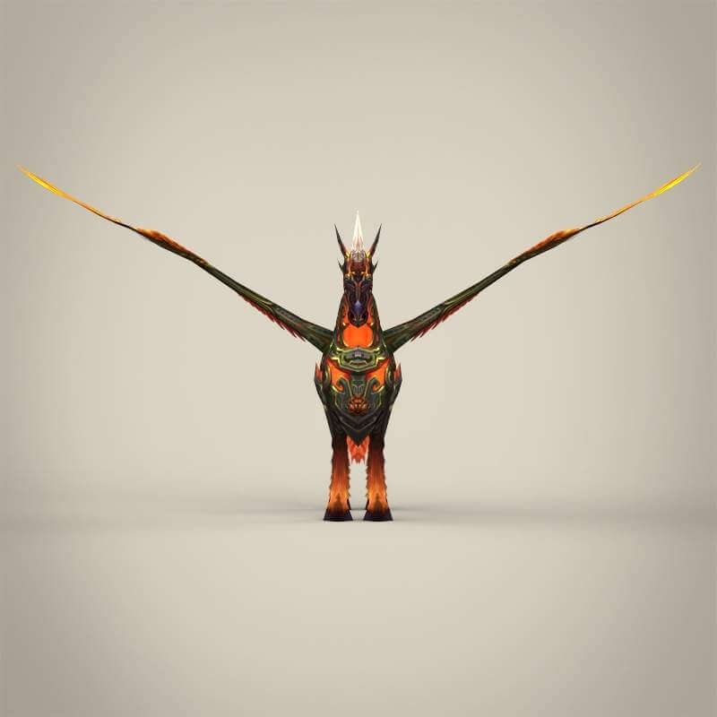 Fantasy Flying Knight Horse - 3D Model by 3dseller