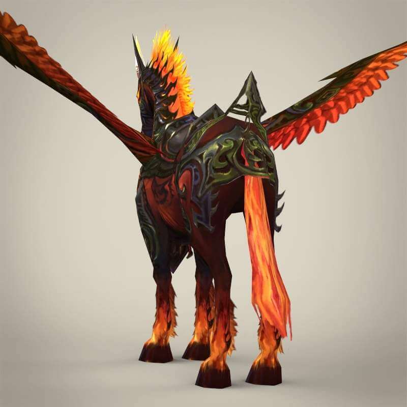 Fantasy Flying Knight Horse - 3D Model by 3dseller