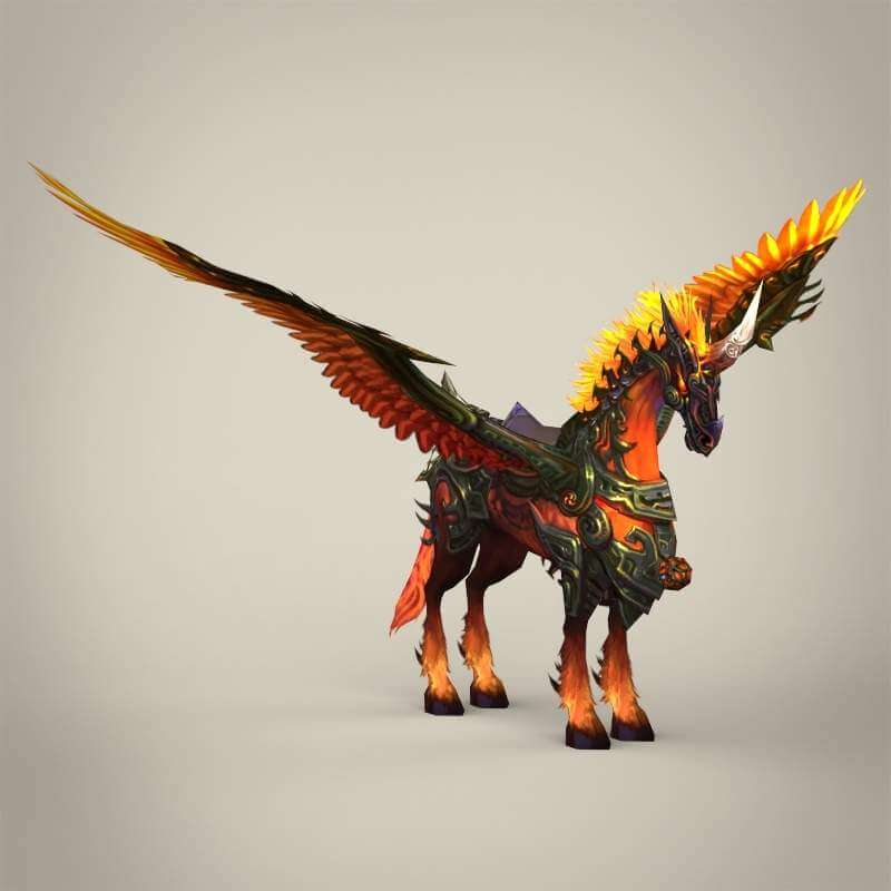 Fantasy Flying Knight Horse - 3D Model by 3dseller