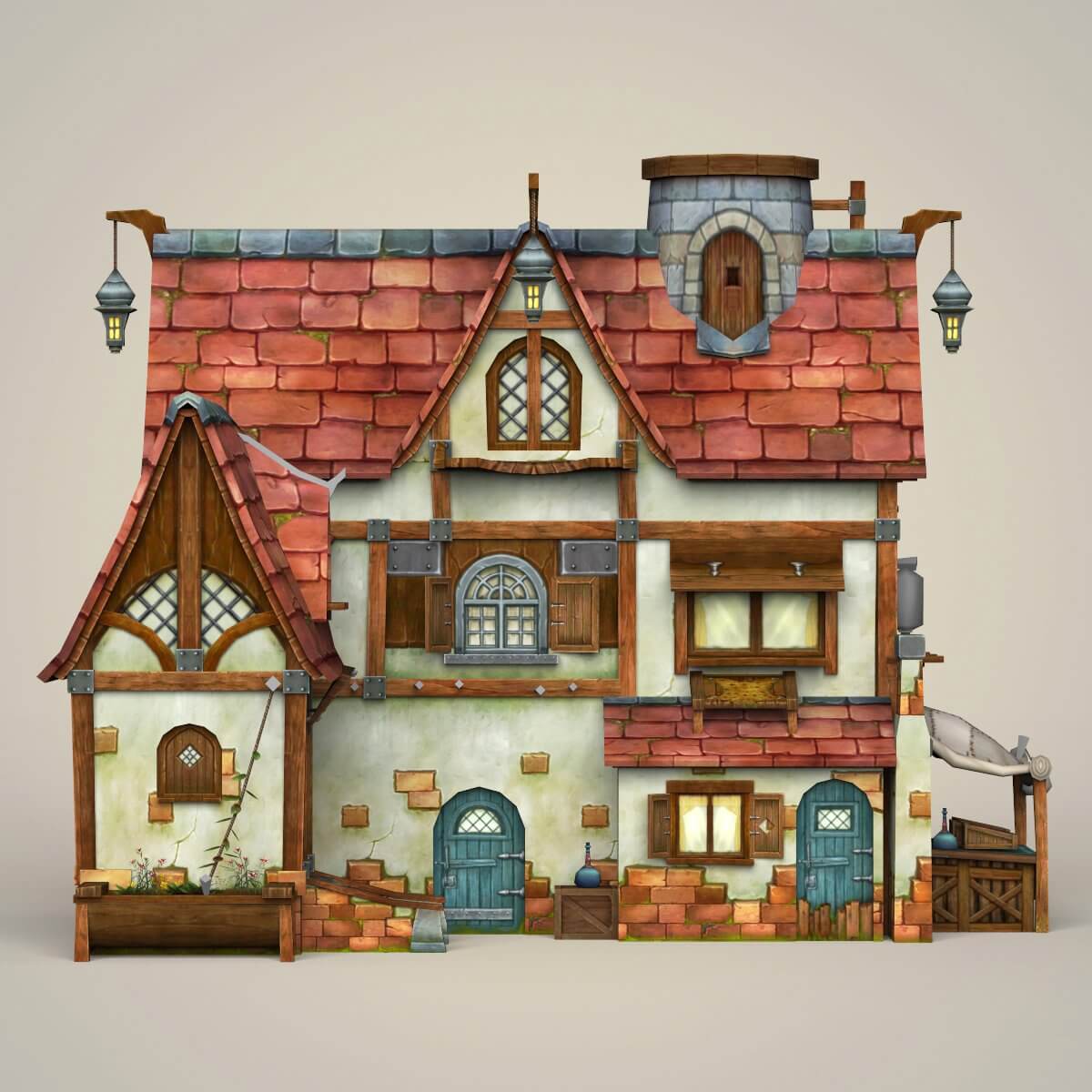 Fantasy House - 3D Model by 3dseller