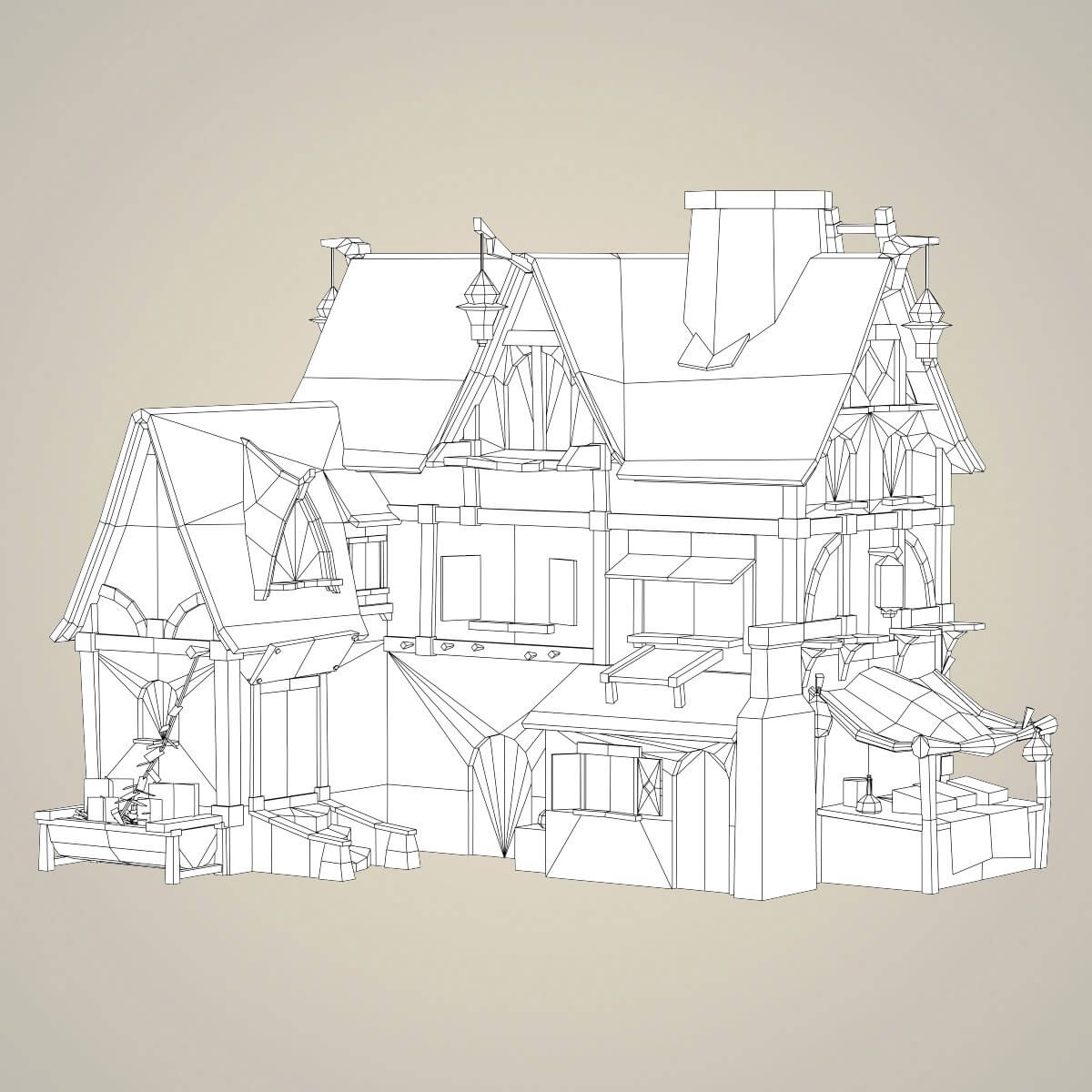 Fantasy House - 3D Model by 3dseller