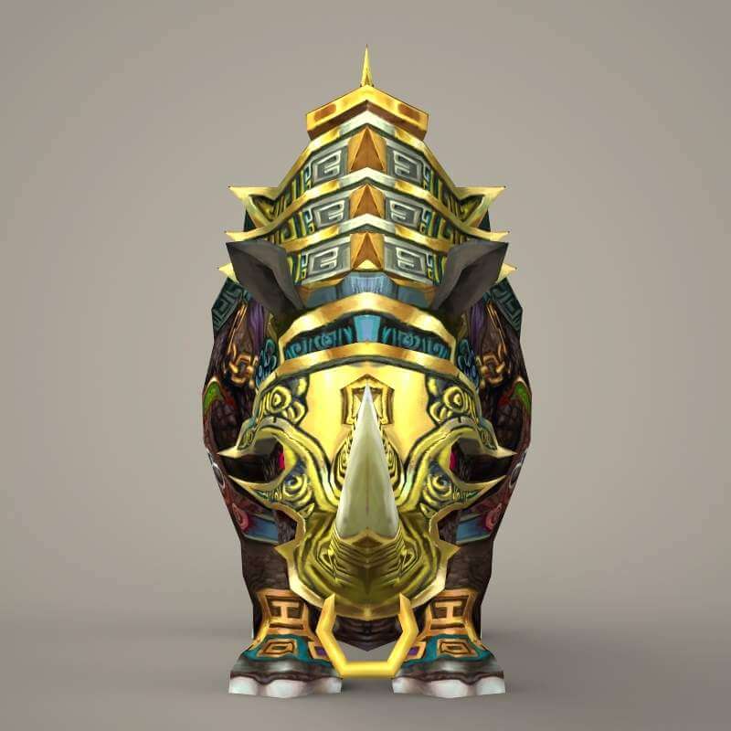 Fantasy King Rhino - 3D Model by 3dseller