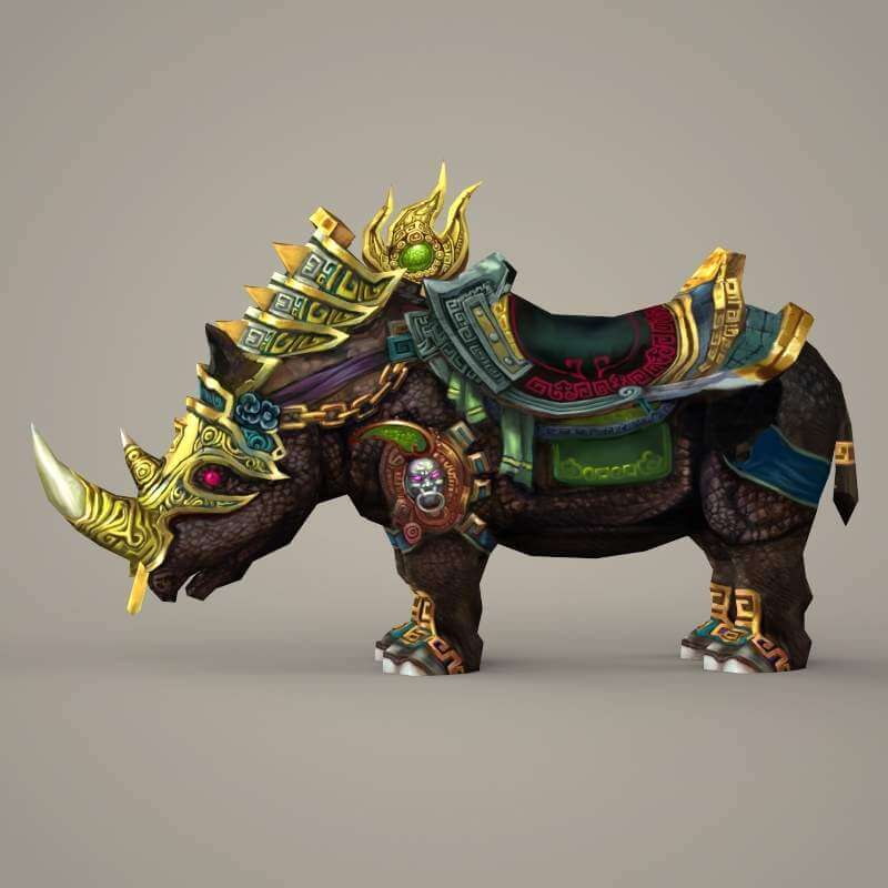 Fantasy King Rhino - 3D Model by 3dseller