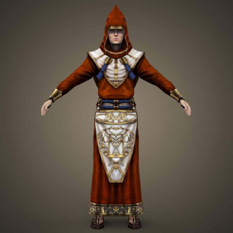 Fantasy Magician Character - 3D Model by 3dseller