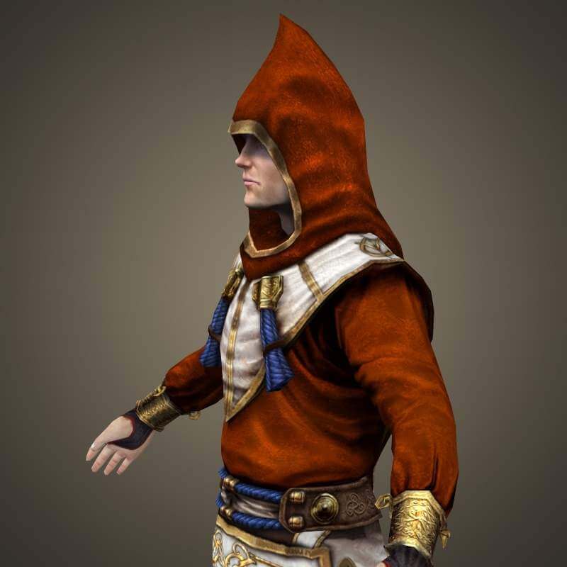 Fantasy Magician Character - 3D Model by 3dseller
