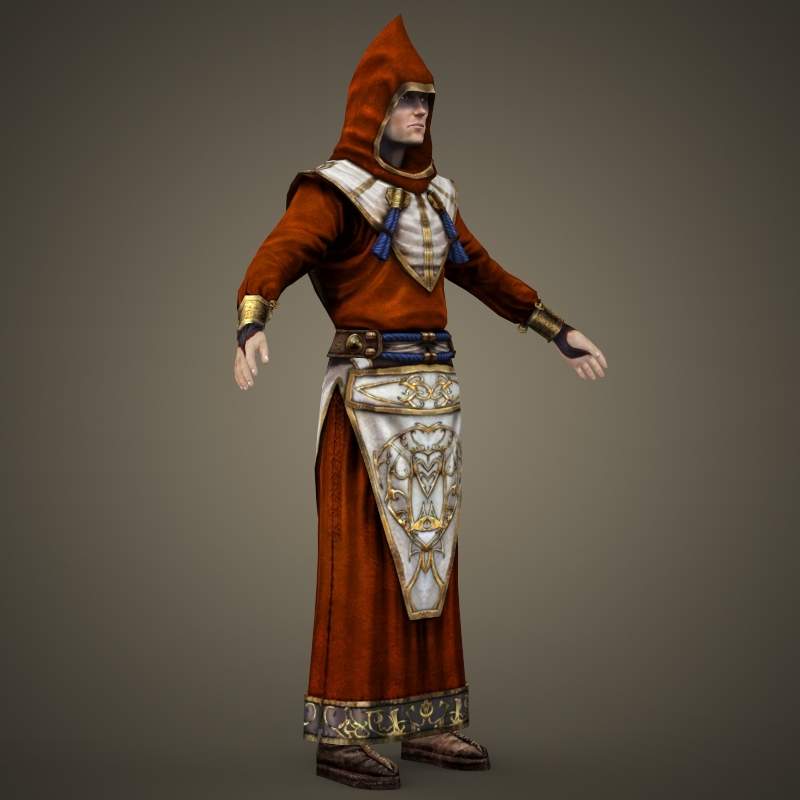 Fantasy Magician Character - 3D Model by 3dseller