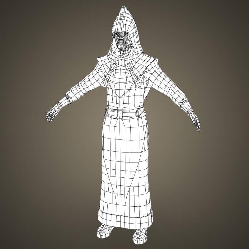 Fantasy Magician Character - 3D Model by 3dseller