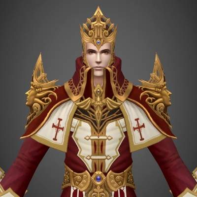 Fantasy Medieval King - 3D Model by 3dseller