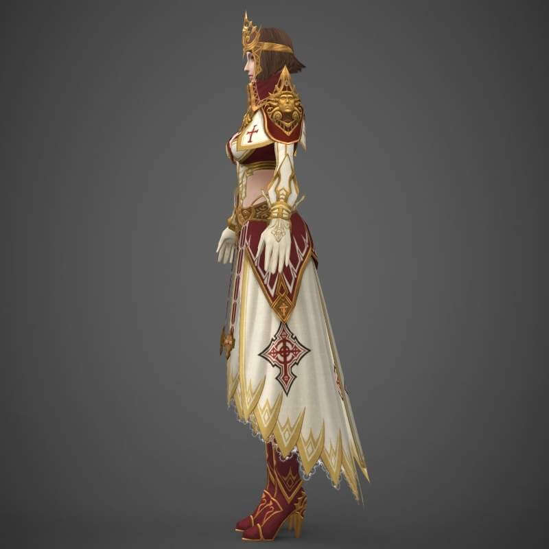 Fantasy Medieval Queen - 3D Model by 3dseller