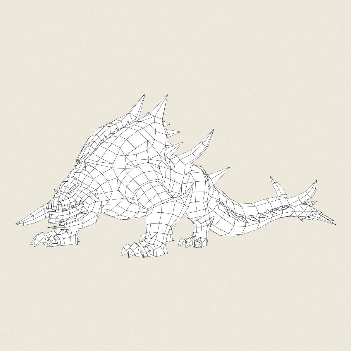 Fantasy Monster Dinosaur - 3D Model by 3dseller