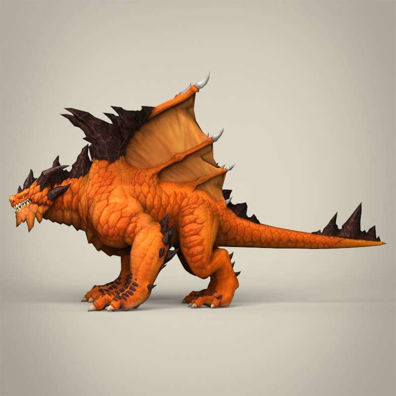 Fantasy Monster Dragon - 3D Model by 3dseller